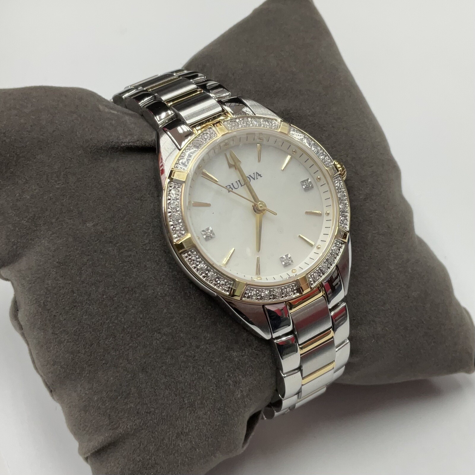 BULOVA Women's Sutton Two-Tone Stainless Steel Diamond WATCH 98R263 | eBay