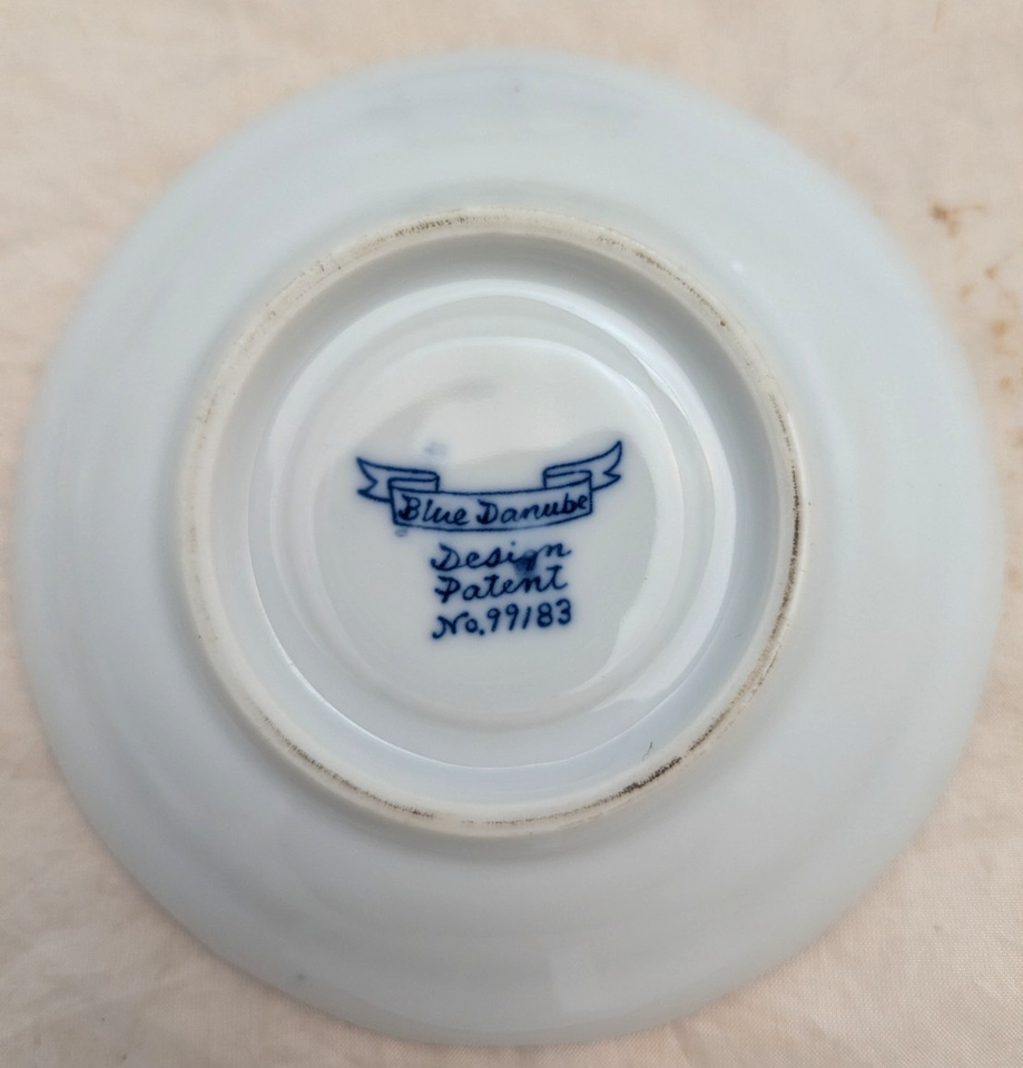 Vintage Blue Danube Japan Demitasse Cup & Saucer Set 6pc White Blue ...