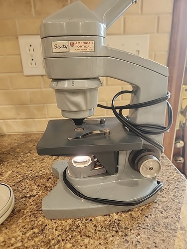 American Optical Model Sixty Monocular Microscope 100-500 Zoom ...