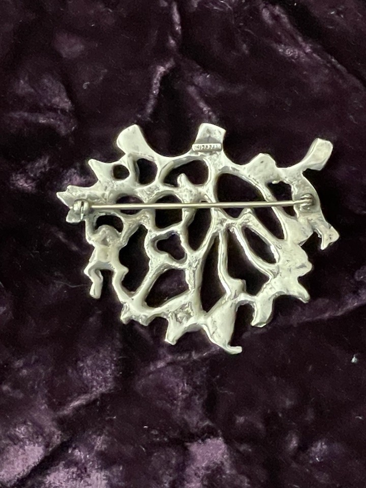 Antique Sterling Silver Cimaruta Broach Pin (Sprig Of Rue) 30s Peruzzi ...