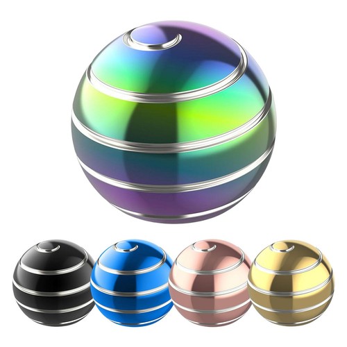 Kinetic Desk Rotate Gyro Metal Toys Fidget Spinner Ball Gyroscope Decor ...