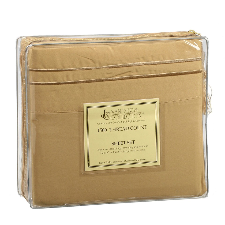 1500 Microfiber Thread Count 4 Piece Bed Sheet Set Many Sizes & Colors ...