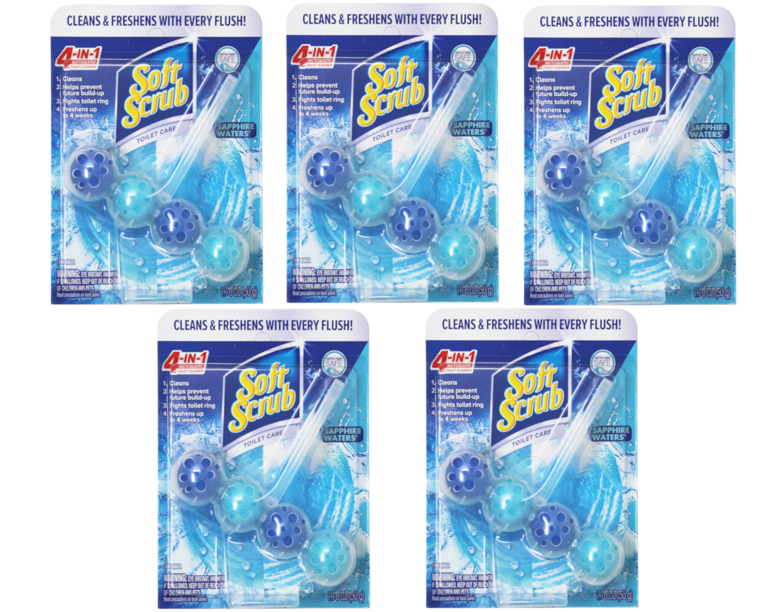 Soft Scrub 4-in-1 Rim Hanger Toilet Bowl Cleaner Sapphire Waters 1 ...