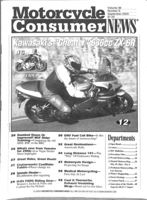 Motorcycle Consumer News, September 2005 | eBay