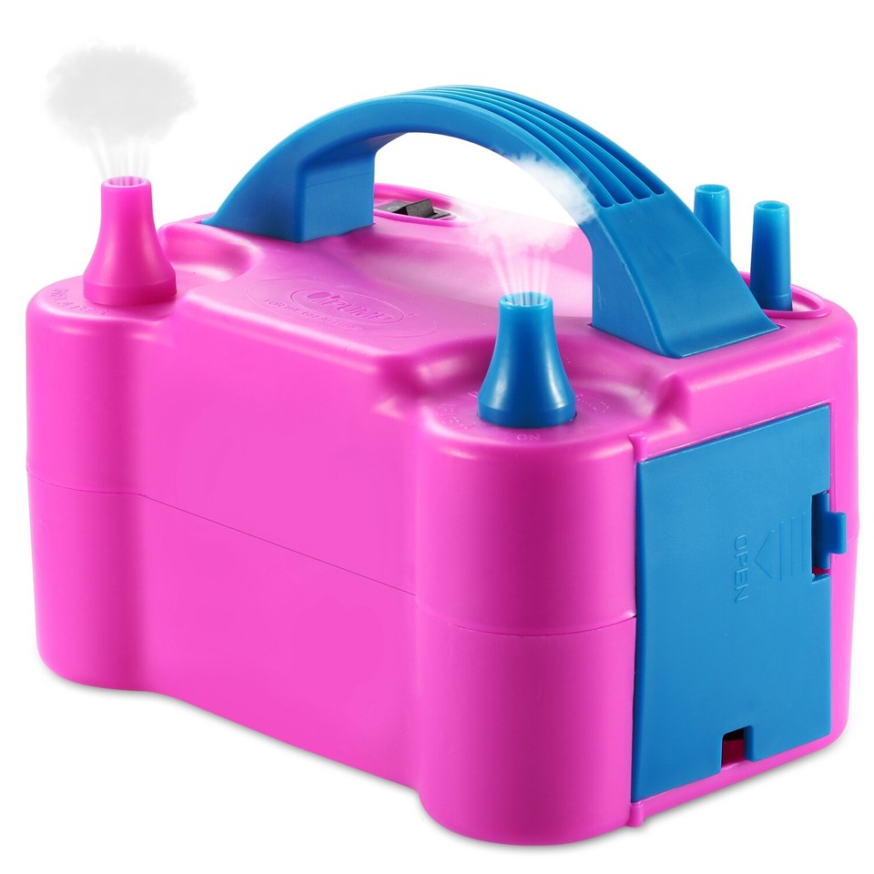 Portable 600W Dual Nozzle Electric Balloon Air Pump Inflator Blower ...