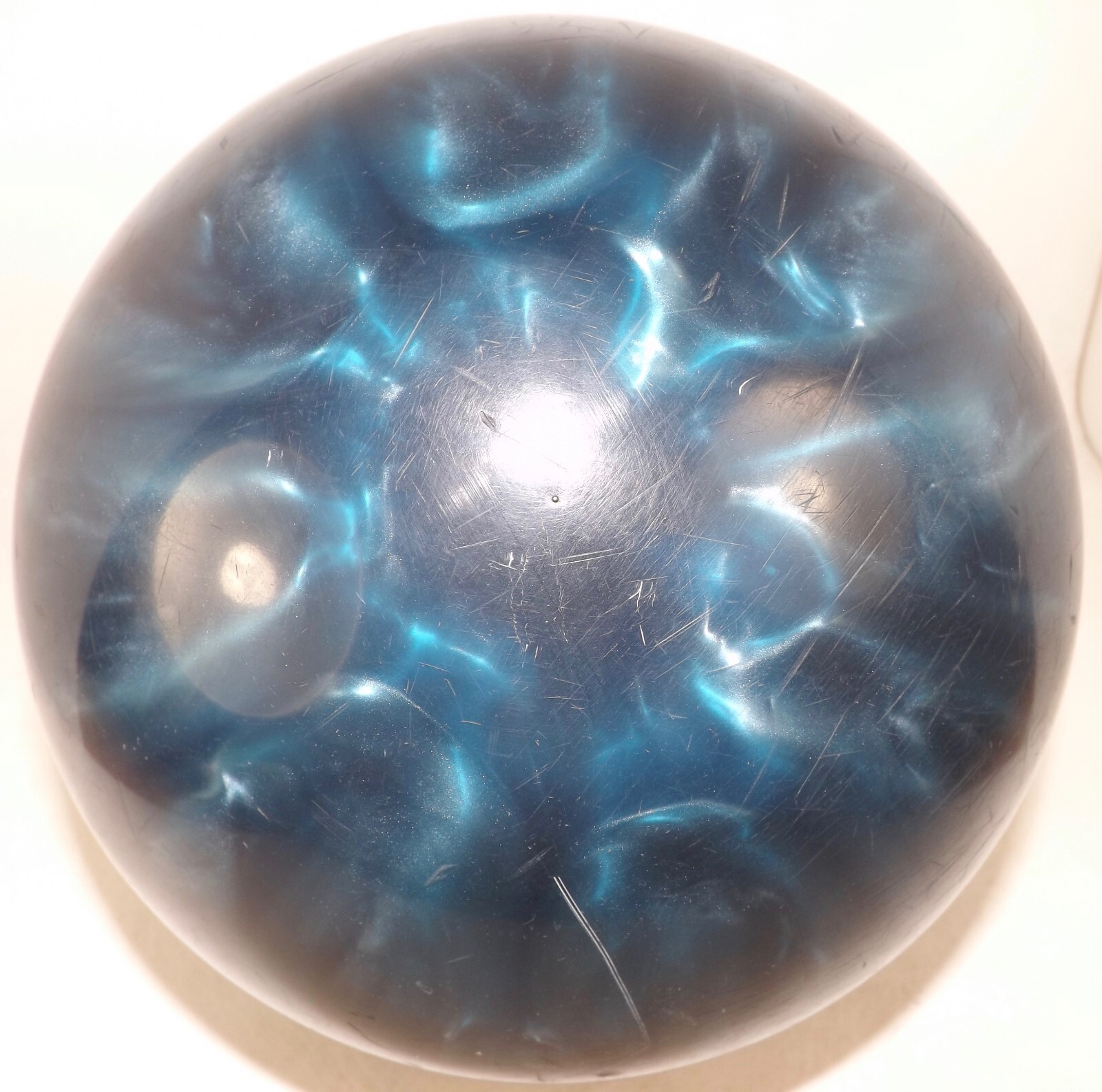 Vintage Brunswick Crown Jewel Bowling Ball 11 lbs, 9 oz. Blue Swirl ...
