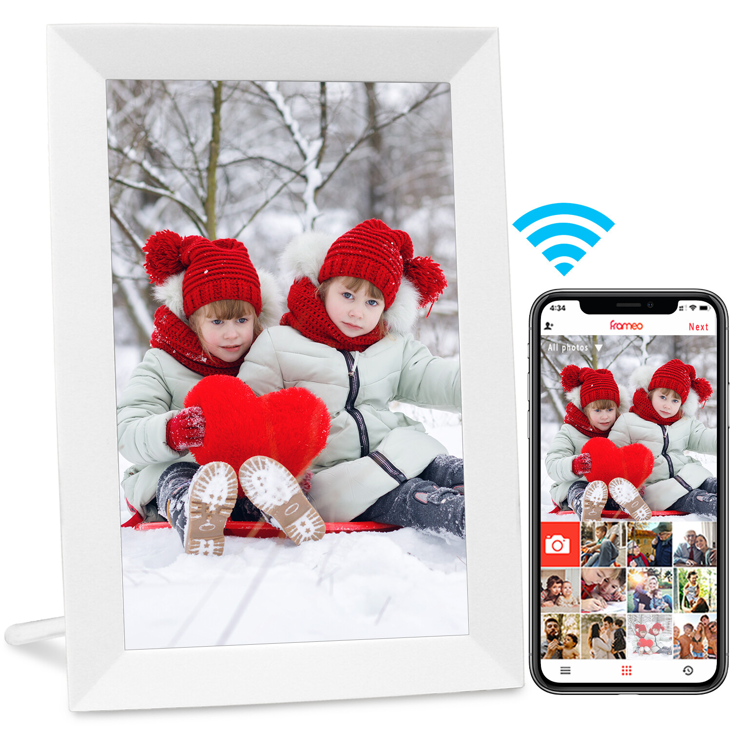 2025 10.1 Inch Digital Picture Frame with 16GB Storage WiFi Digital ...