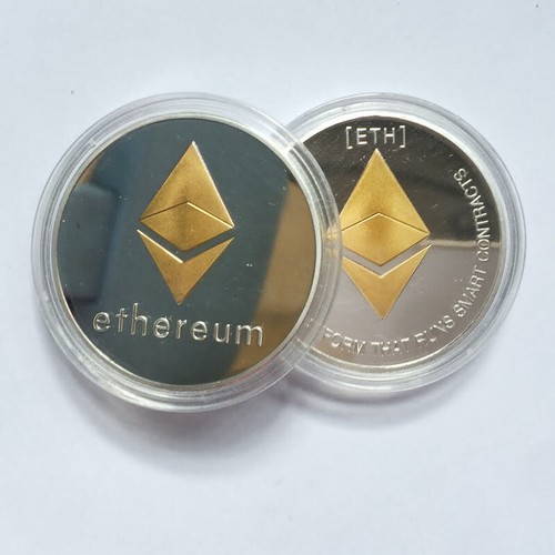 Ethereum Gold Plated Coin Token Miner Desk Pocket Birthday Gift Toys ...