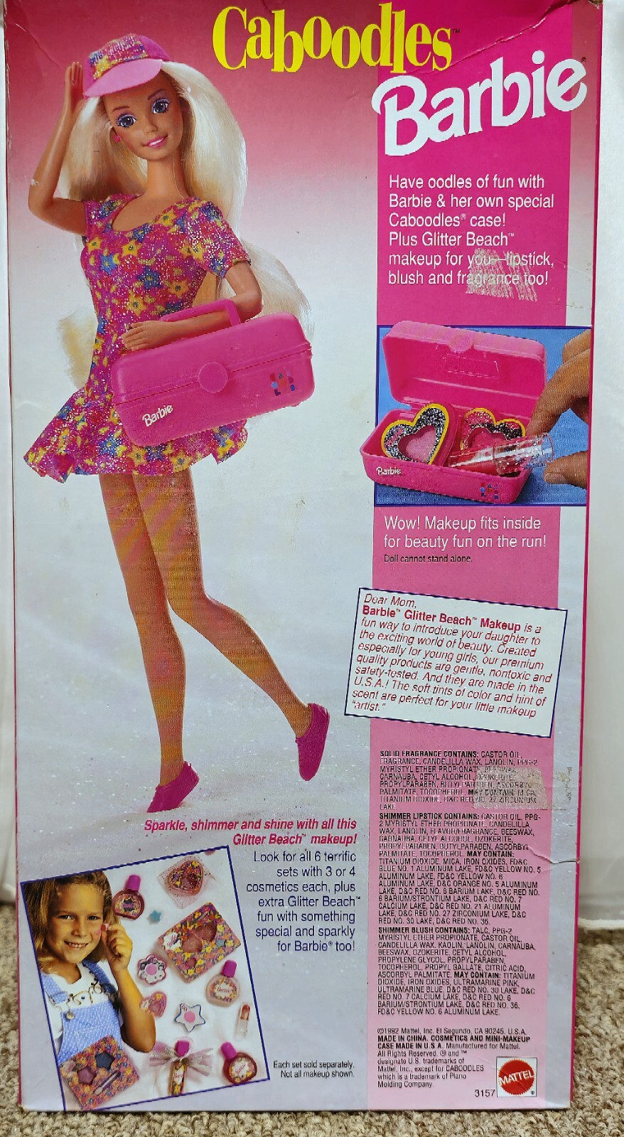 Caboodles Barbie with Glitter Beach Makeup 1992 Doll for sale online | eBay