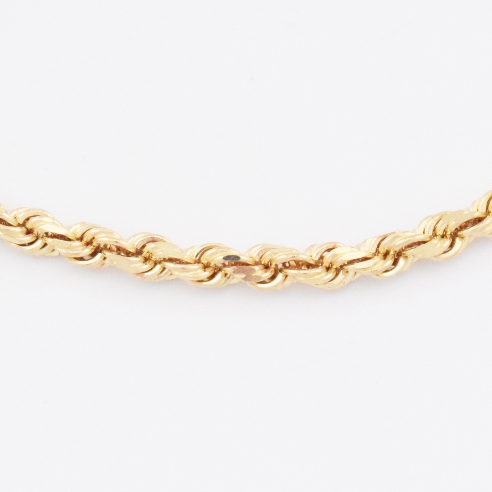 14k Yellow Gold Estate 28" Rope Style Chain/Necklace - Gem