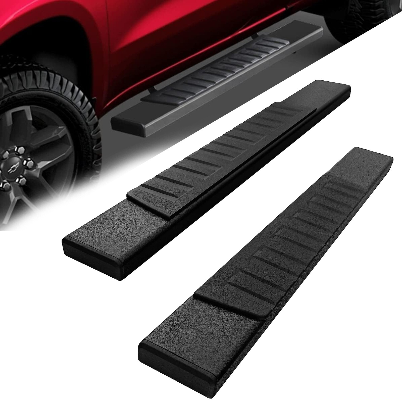 2PCS 6" Running Board for 19-22 Silverado/Sierra 1500 2500HD 3500HD ...