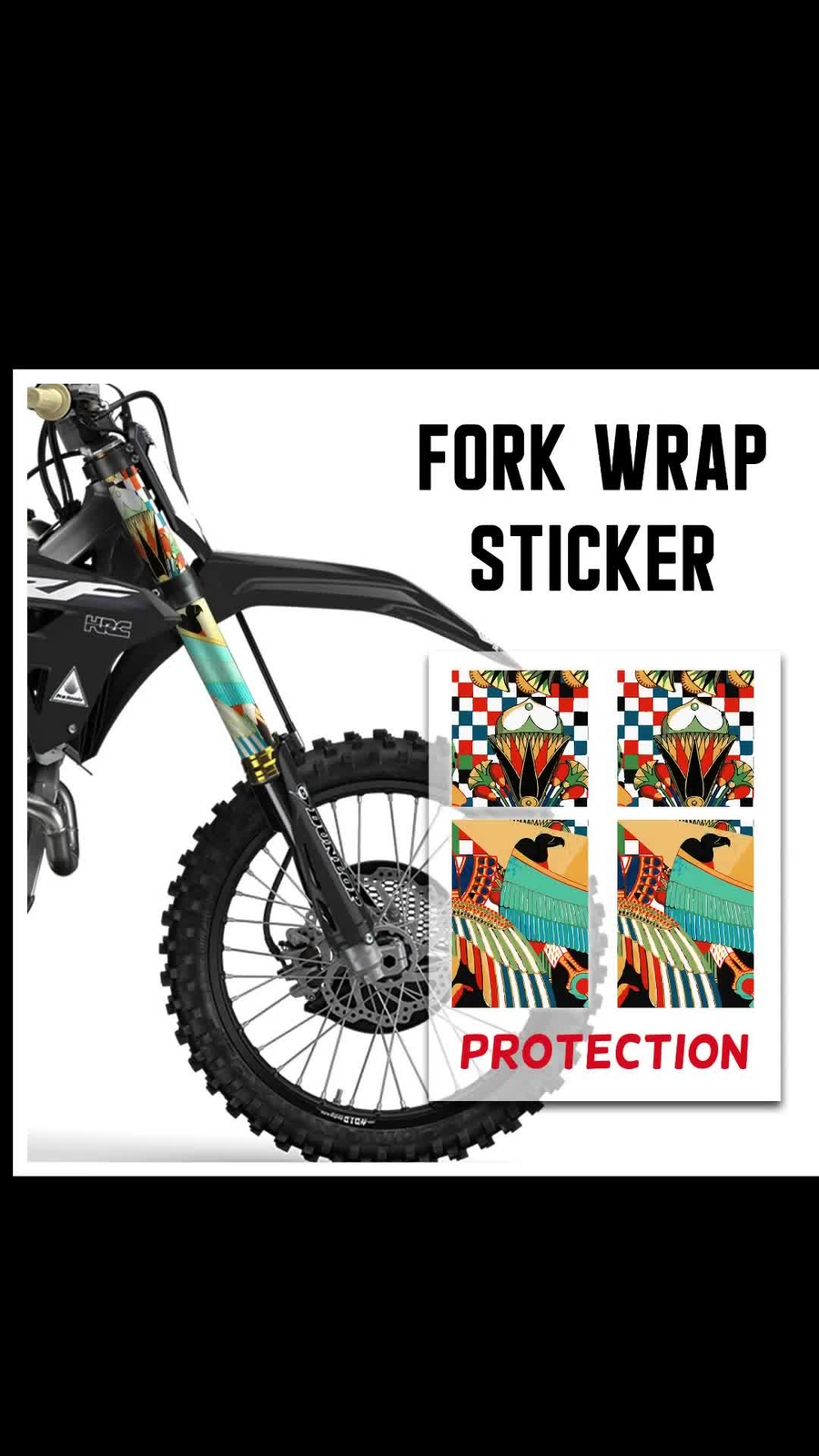 Green Abstract Fork Wrap For Suzuki RM-Z250 DRZ 400SM RM85 | eBay