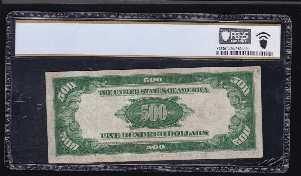 US 1934 $500 FRN DGS Kansas City District FR 2201-J PCGS 40 XF (034) | eBay