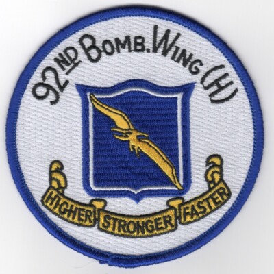 4" AIR FORCE 92ND BOMB WING HERITAGE MILITARY EMBROIDERED JACKET PATCH ...