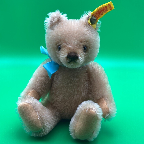 Vintage STEIFF - TEDDY BEAR No. 0201/18 Blue Ribbon - Excellent! | eBay