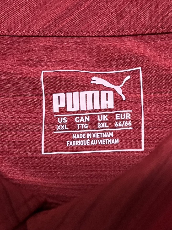 Puma Polo Shirt Adult 2XL XXL Red Short Sleeve Casual Golfer Outdoor ...