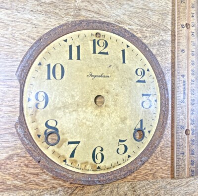 Old Ingraham Clock Movement Dial Pan (5.68 Inch Or 144.32mm Dia) (KD270 ...