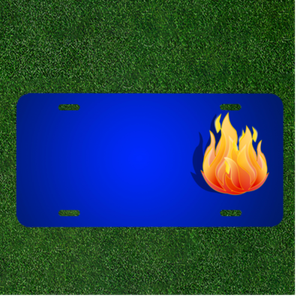 Custom Personalized License Plate With Add Names To Fire Flames Burn ...