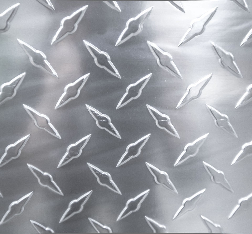 .025" x 24" x 96" Embossed Aluminum Diamond Plate (Stone Guard)- 2 PCS ...