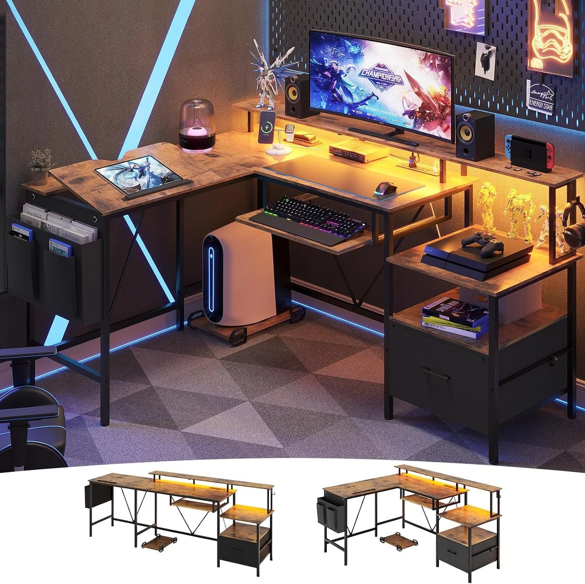 L Shaped Drafting Desk