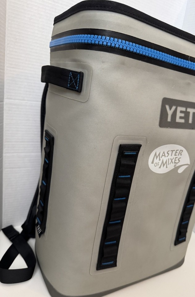 Yeti Hopper Backflip 24 Fog Grey Tahoe Blue Backpack Cooler Black | eBay