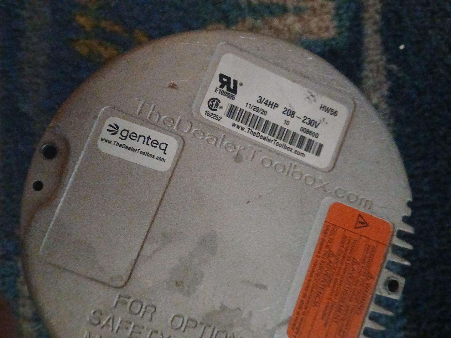 Genteq ECM Motors HW56 208-230V 3/4HP CCW Lead End used Tested | eBay