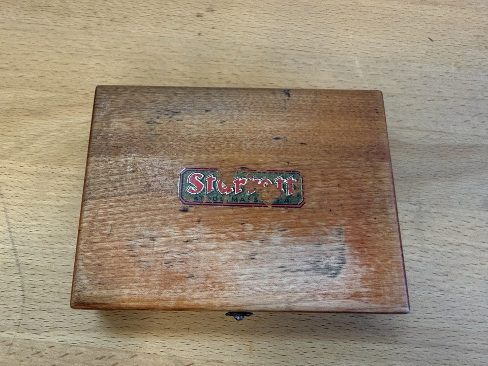 Vintage L.S Starrett No. 20 precision toolmakers 3" square with wood ...