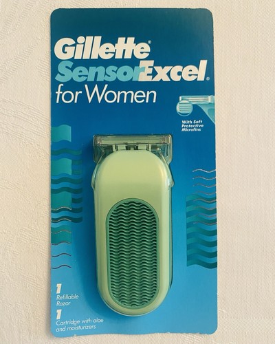 Vintage 1996 Gillette Sensor Excel for Women Razor Green Handle 1 ...