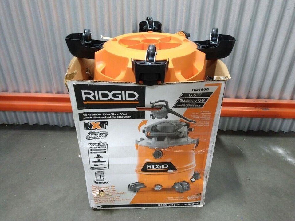 RIDGID HD1600 16 Gallon NXT Wet/Dry Vac Cleaner w Accessories ...