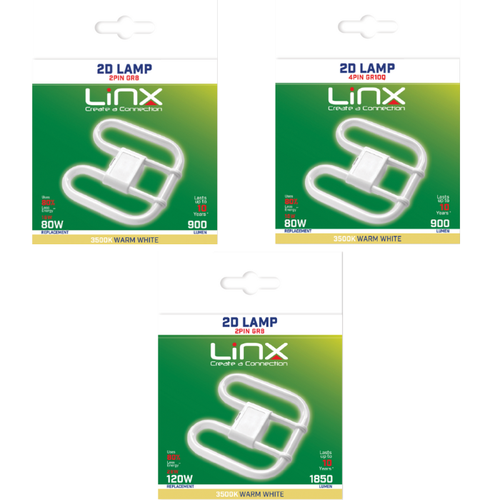 LINX 2D LAMP 16W/28W GR8/10Q 3500K CFL BULB WHITE - WARM WHITE - LX003 ...
