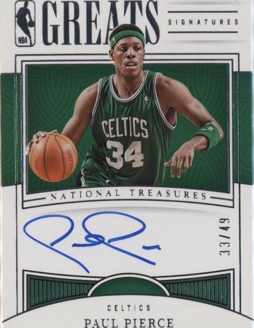 2022-23 Panini National Treasures - Nba Greats Signatures Paul Pierce # ...