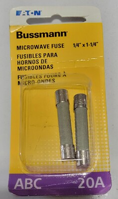 Bussman BP/ABC-20A MICROWAVE OVEN FUSE 1/4" X 1 - 1/4" | eBay
