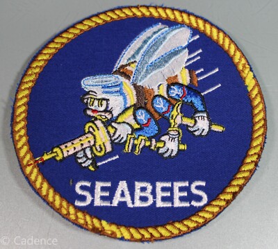 US Desert Storm USN Navy SeaBees Construction Battalion Patch Large 5" Nice N154 | eBay