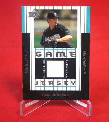 Josh Johnson Game Used Jersey Baseball Card Upper Deck 2008 #99-JJ NM ...