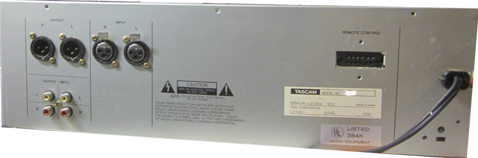 Tascam 112B 2 head Cassette Deck RCA/XLR input/output fully serviced ...