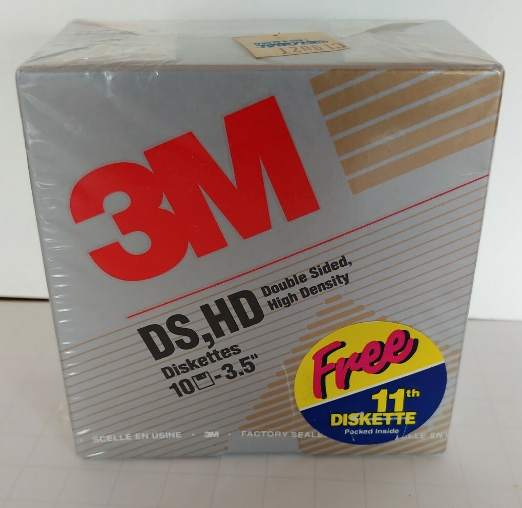 Floppy Disc 3M High Density DS, HdD Diskettes Box of 10 New in Box ...