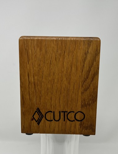 Cutco Kitchen Utensil Holder Tool Holder Honey Oak Wooden Storage Cube ...