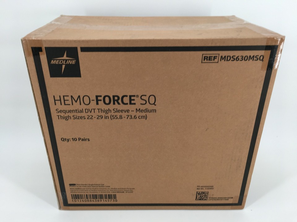 Medline MDS630MSQ Hemo-Force Sequential Medium DVT Thigh Sleeves 1 Pair | eBay