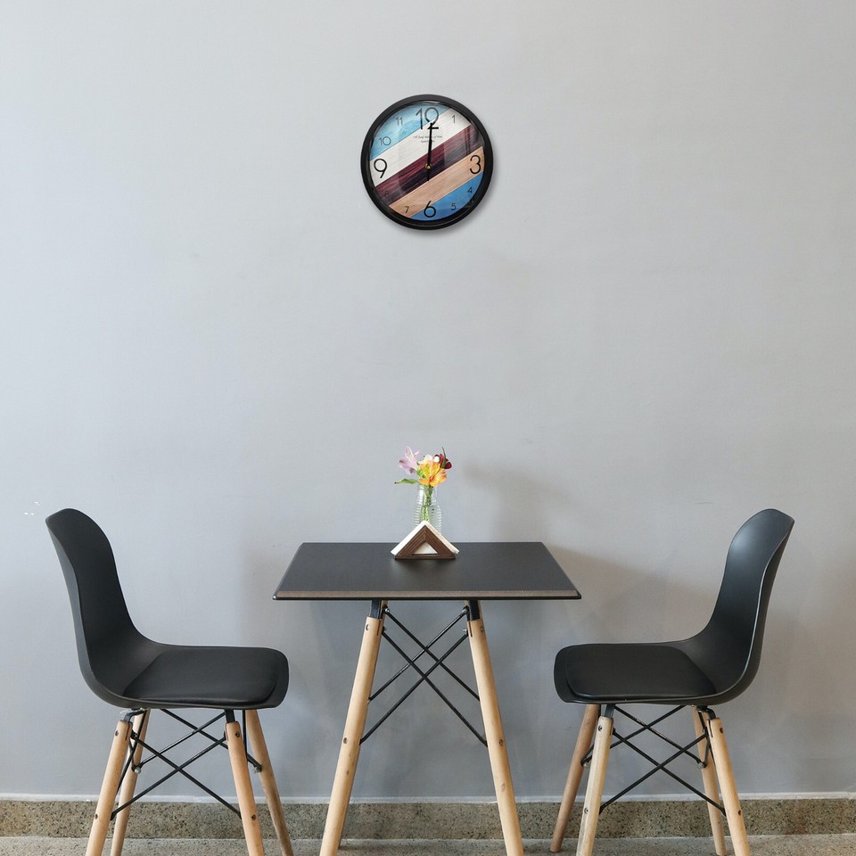 OHS Wall Clock Round Analogue Vintage Home Decor Small Bedroom Kitchen ...