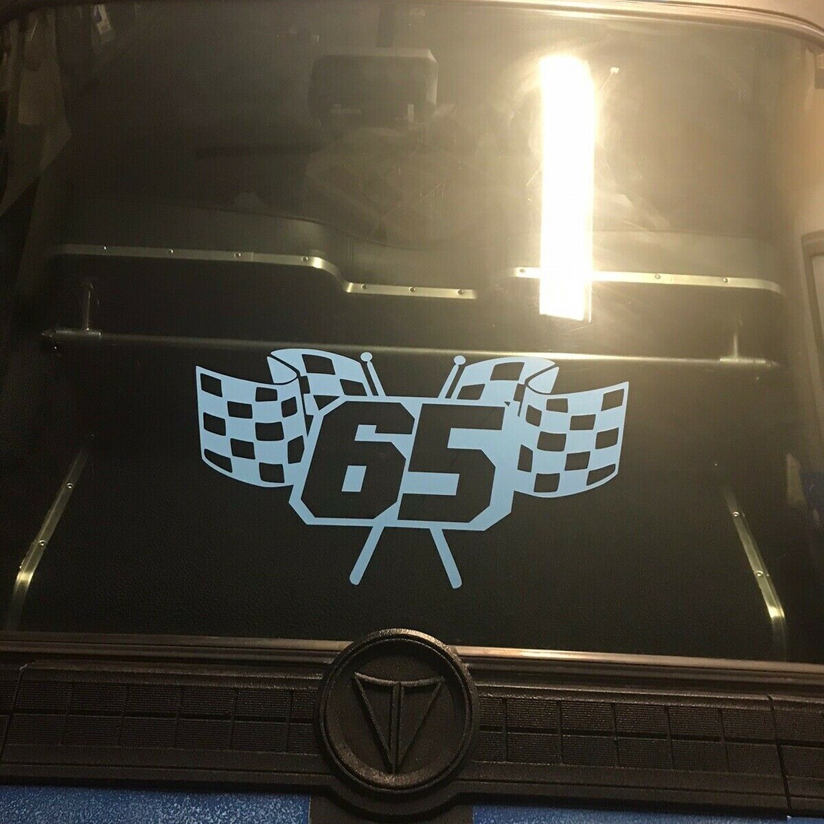 Racing Number Flag Vinyl Decal Sticker | Custom Dirt Bike Plate ...