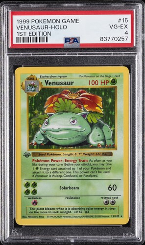 1999 POKEMON BASE SET 1ST EDITION #15 VENUSAUR-HOLO PSA 4 | eBay
