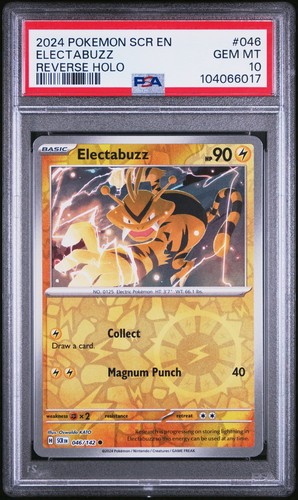 POKEMON SCR EN #046 ELECTABUZZ REVERSE HOLO 1st PSA 10 POP 1 STELLAR ...