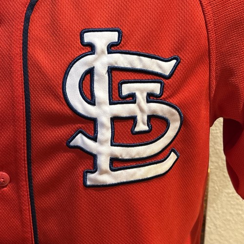 St. Louis Cardinals Jersey Mens M Red MLB Baseball True Fan Embroidered ...