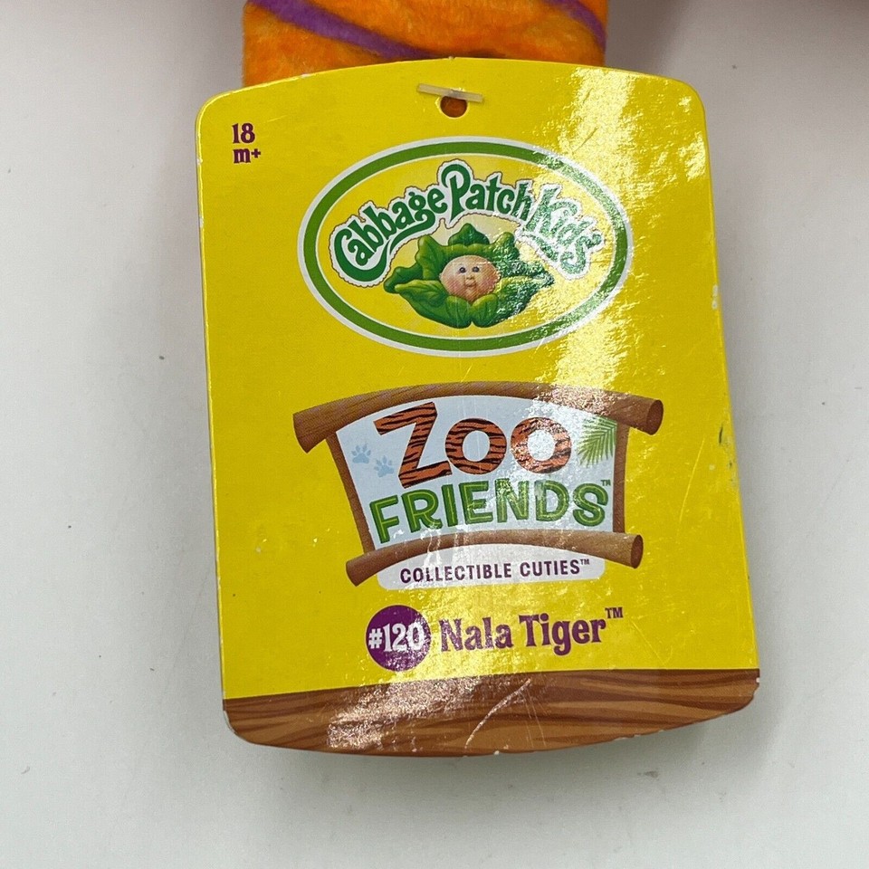 Cabbage Patch Kids Cuties Zoo Friends Nala Tiger Stuffed Plush Doll w ...