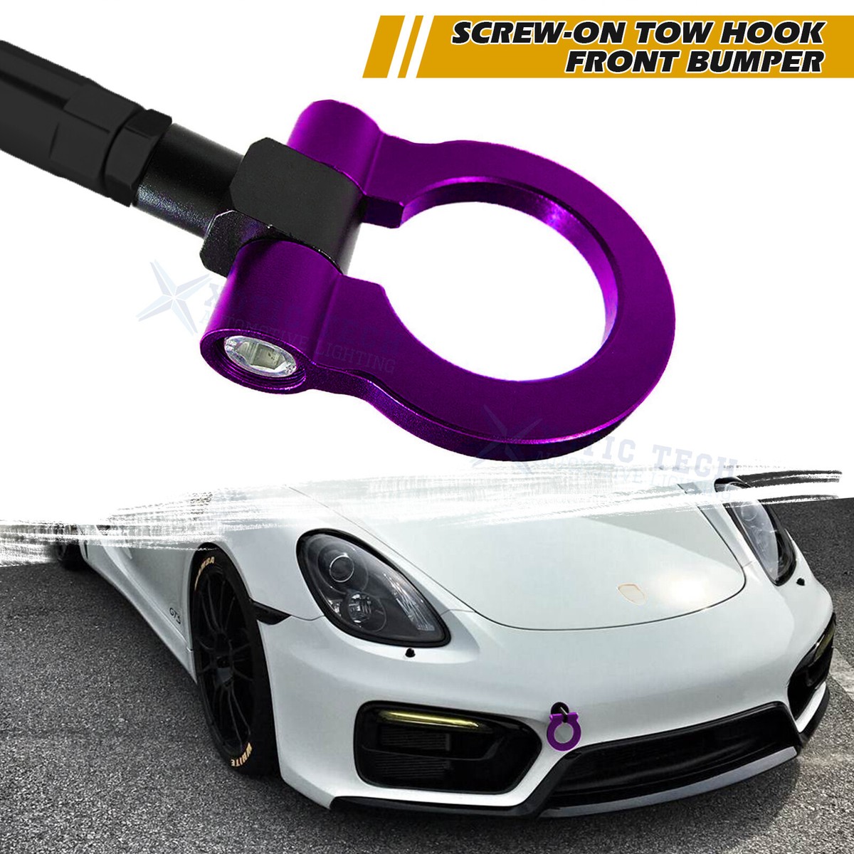 Purple Car Accessory Purple Aluminum Tow Hook - Universal Car Truck ...