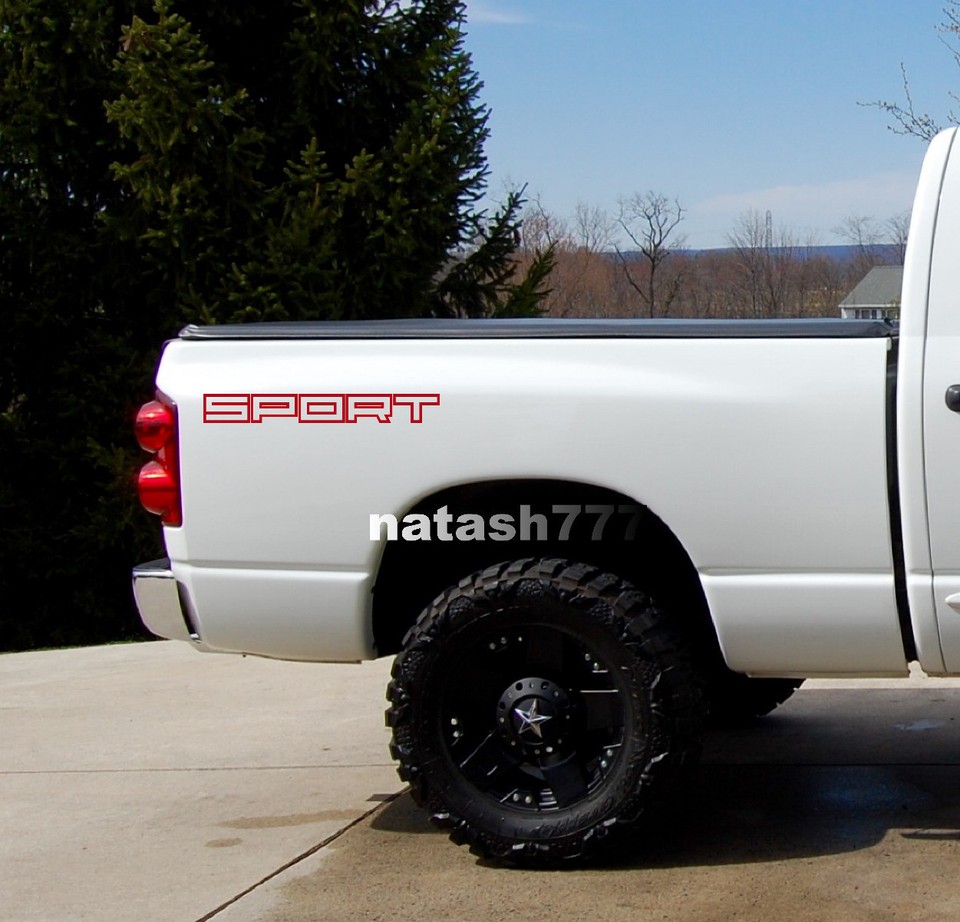 SPORT TRUCK 4x4 pickup off road Vinyl Decal Sticker emblem logo - RED ...