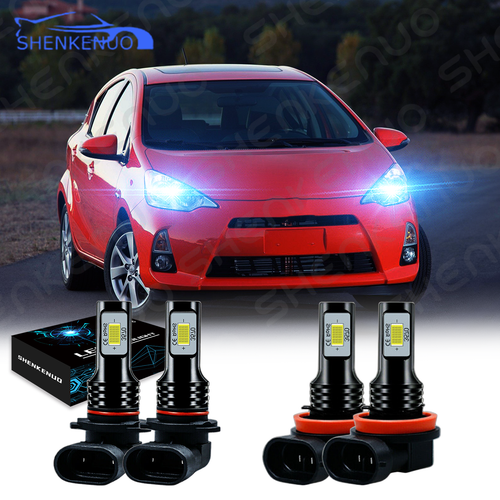 For Toyota Prius 2010-2015 4x Front LED Headlights Bulbs High Low Beam ...