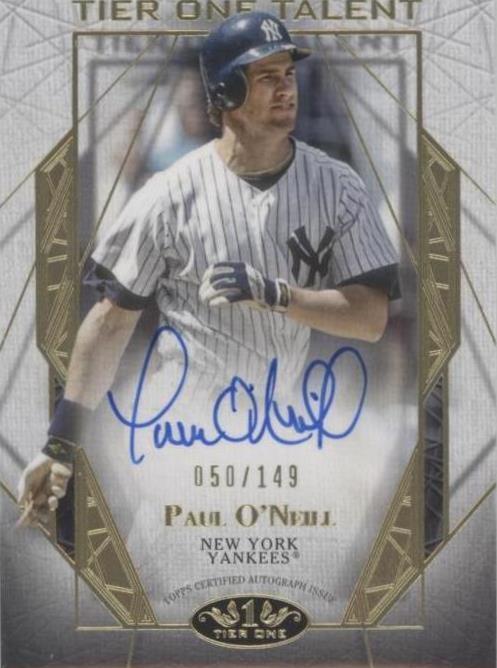 2022 Topps Tier One - Tier One Talent Autographs Paul O'Neill #T1TA-PO ...
