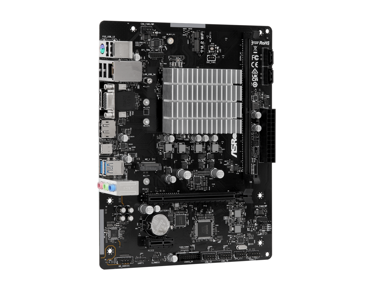 ASRock N100M Micro ATX (280) Motherboards - Intel, 1 DDR4 DIMM, 2 SATA3 ...