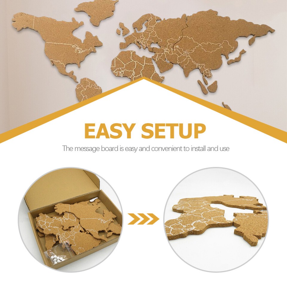 creative cork board strips Cork Board Cork Memo Board World Map Pin ...